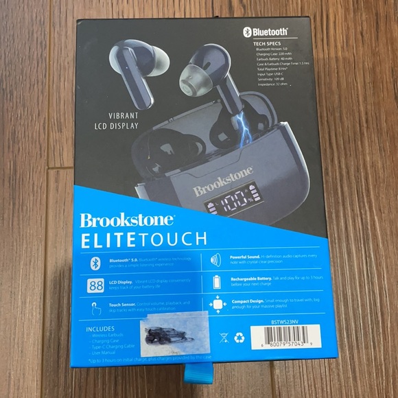 Brookstone | Headphones | Brand New Brookstone Navy Blue Elitetouch ...